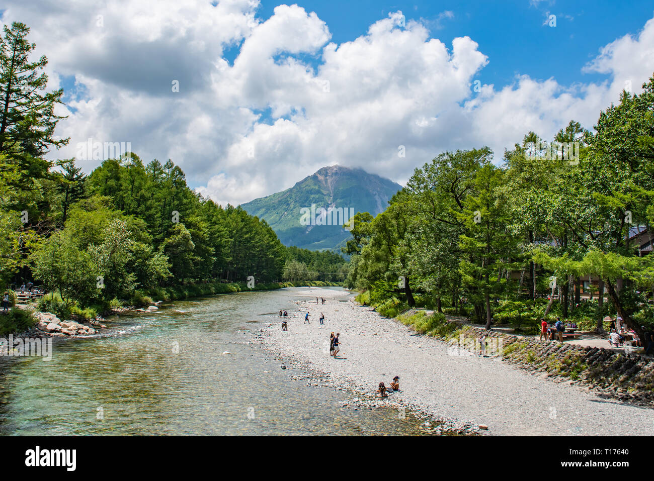 Nagano Japan - August 7, 2018 : Kappa bridge is the famous place in ...