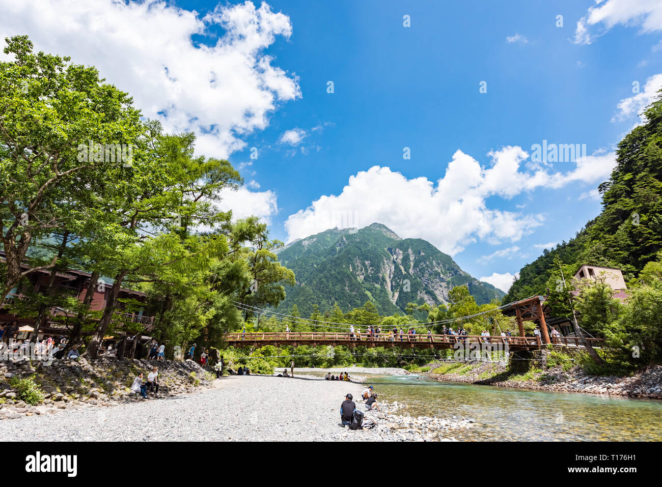 Nagano Japan - August 7, 2018 : Kappa bridge is the famous place in ...