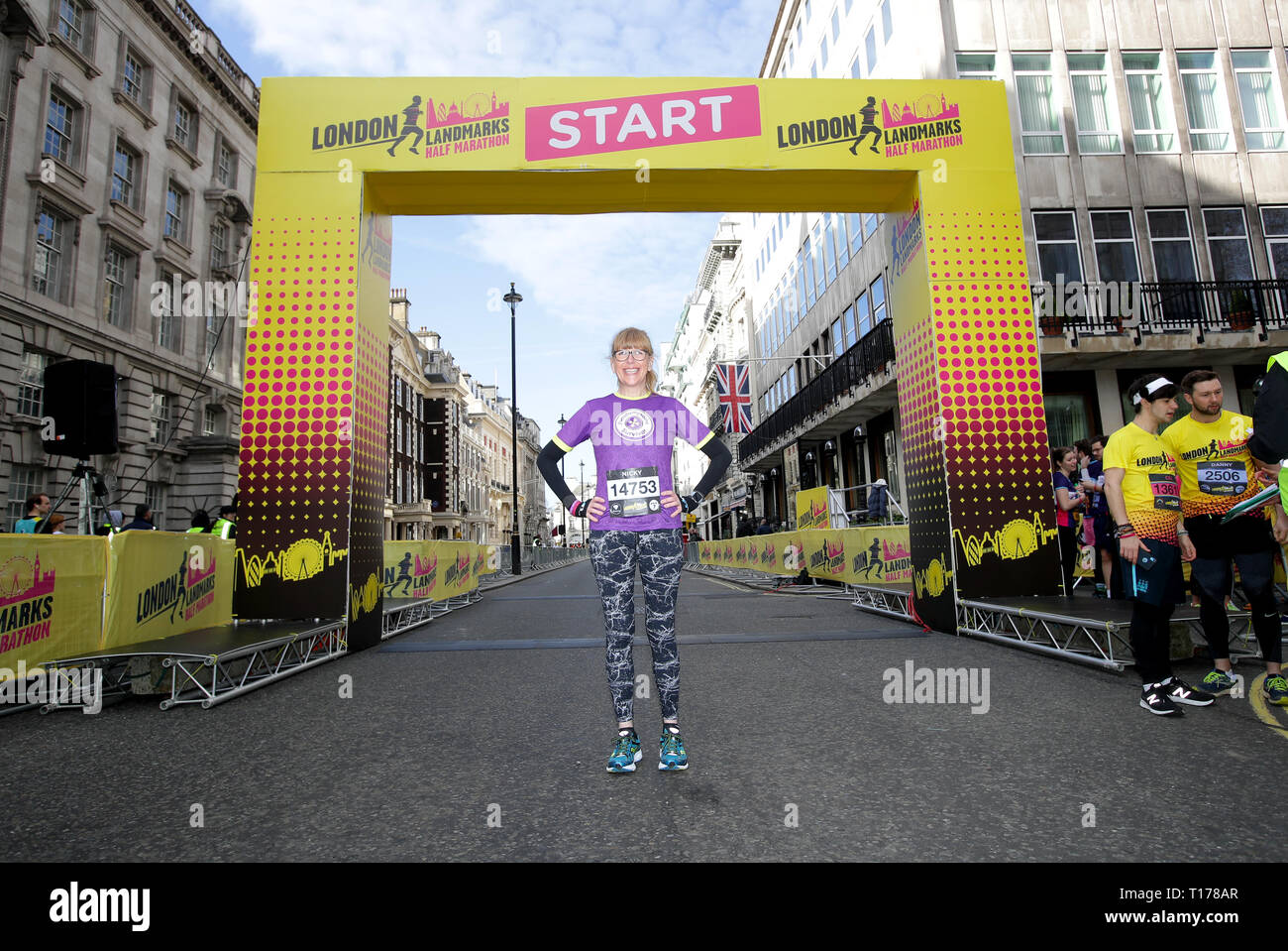 Competitors on the start line during the 2019 London Landmarks Half ...