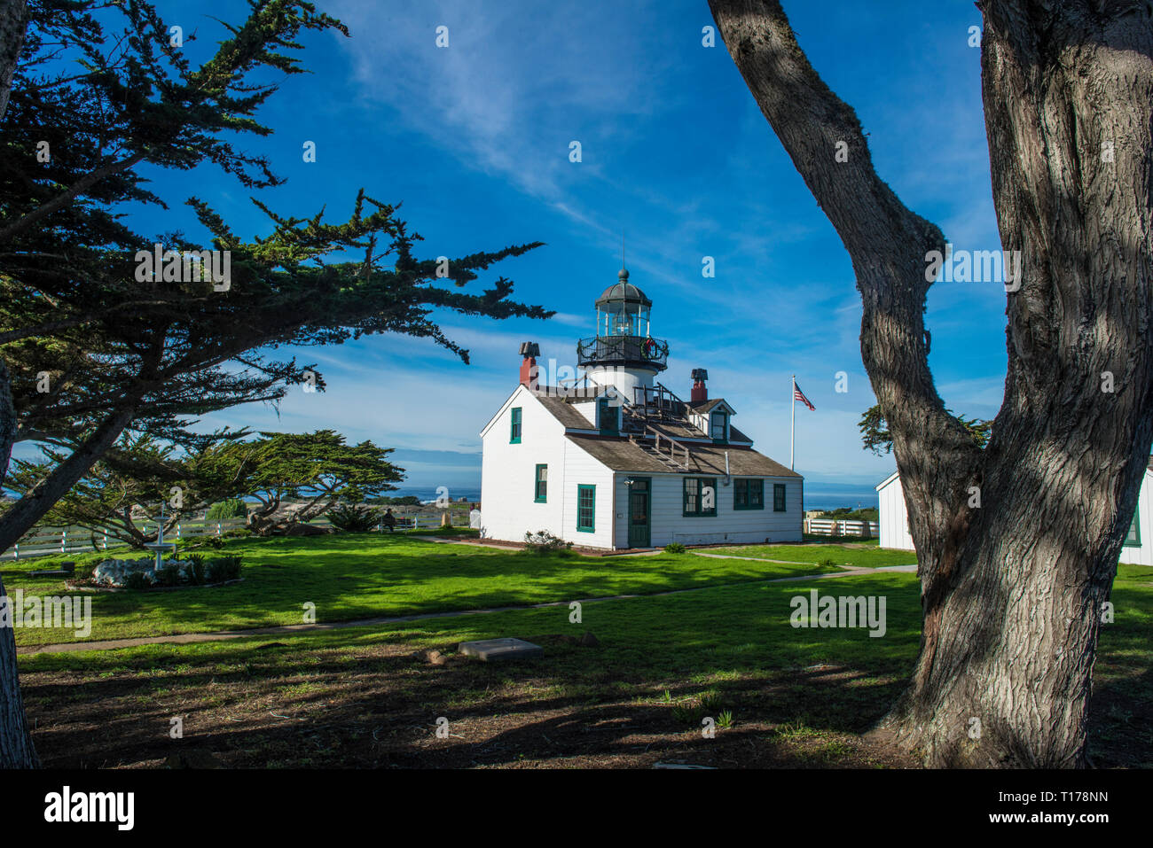 MONTERREY, CALIFORNIA, USA. the old lighthouse of Point Pinos today is ...