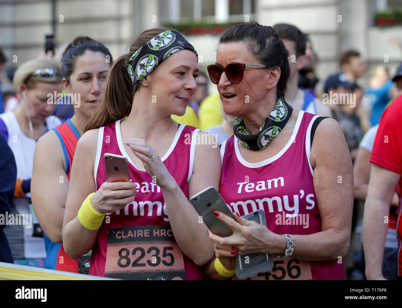 Members of Team Tommy's during the 2019 London Landmarks Half Marathon ...