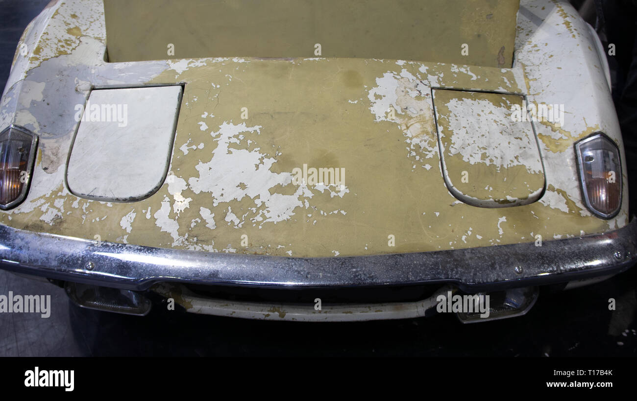 old vintage classic European car restoration. life cycle management and ...