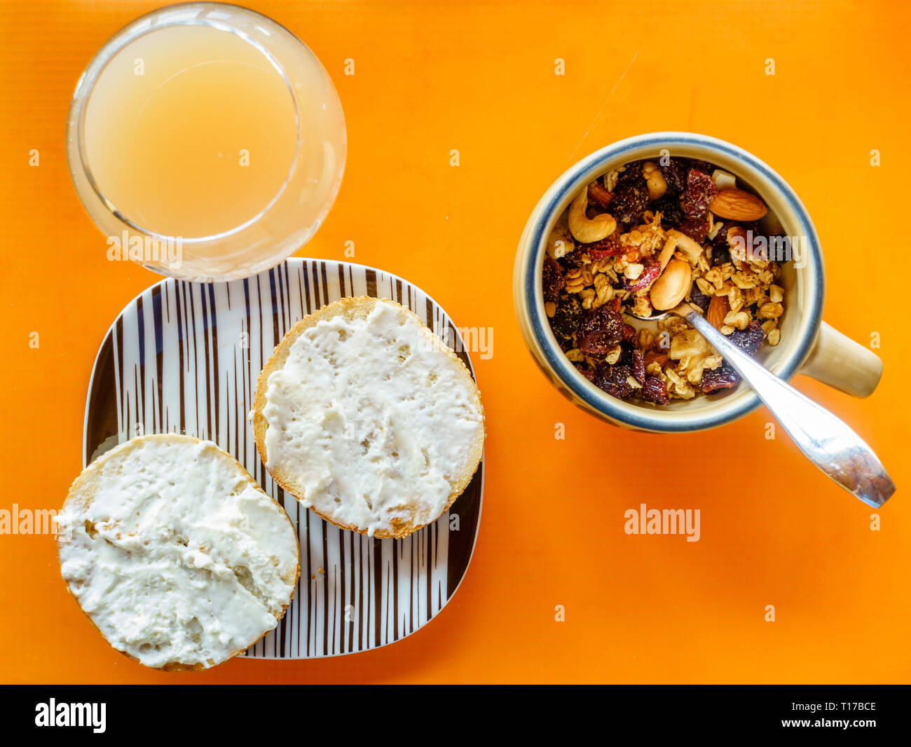 Cereal breakfast top view hi-res stock photography and images - Alamy