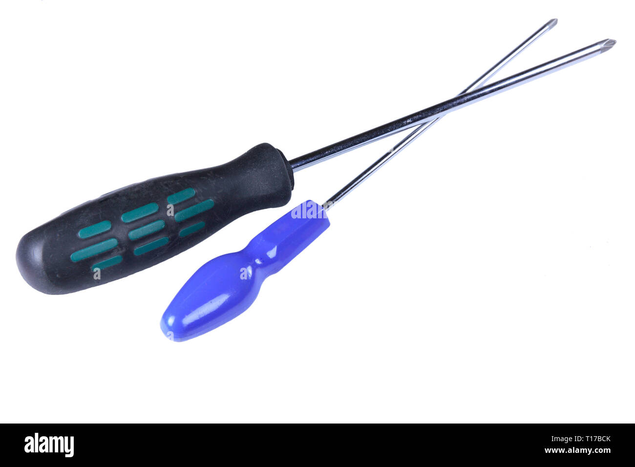 two screwdrivers on white background Stock Photo - Alamy