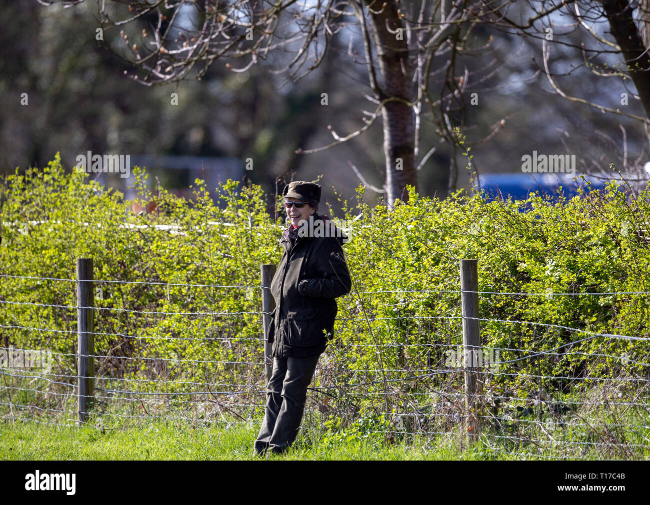 Princess Anne watches her daughter Zara at the Land Rover Gatcombe ...