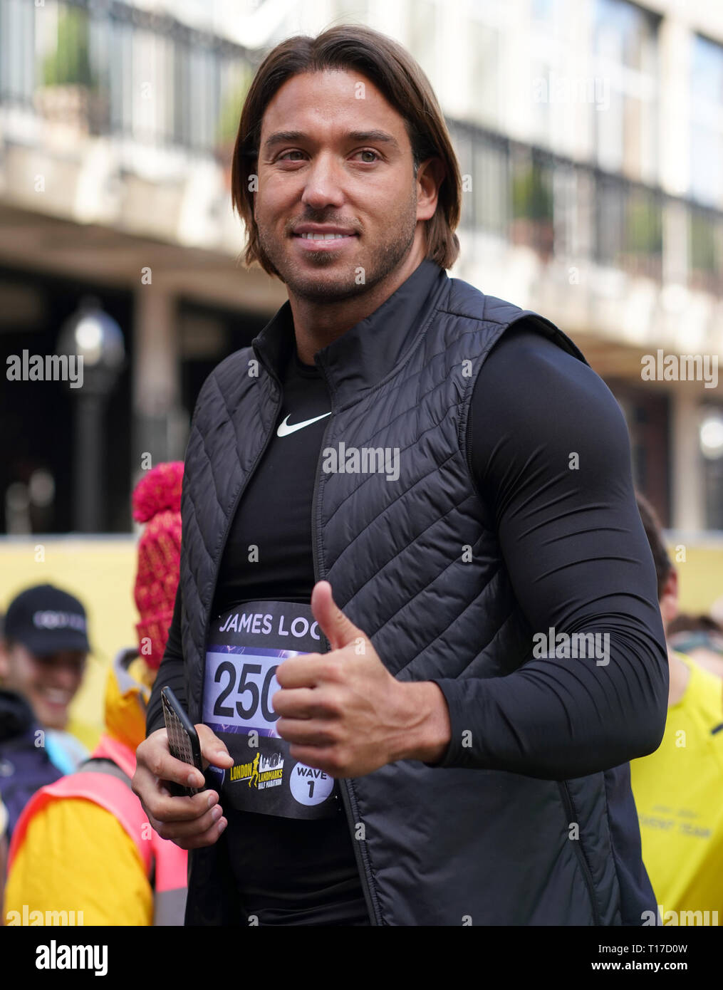 James Lock during the 2019 London Landmarks Half Marathon Stock Photo ...