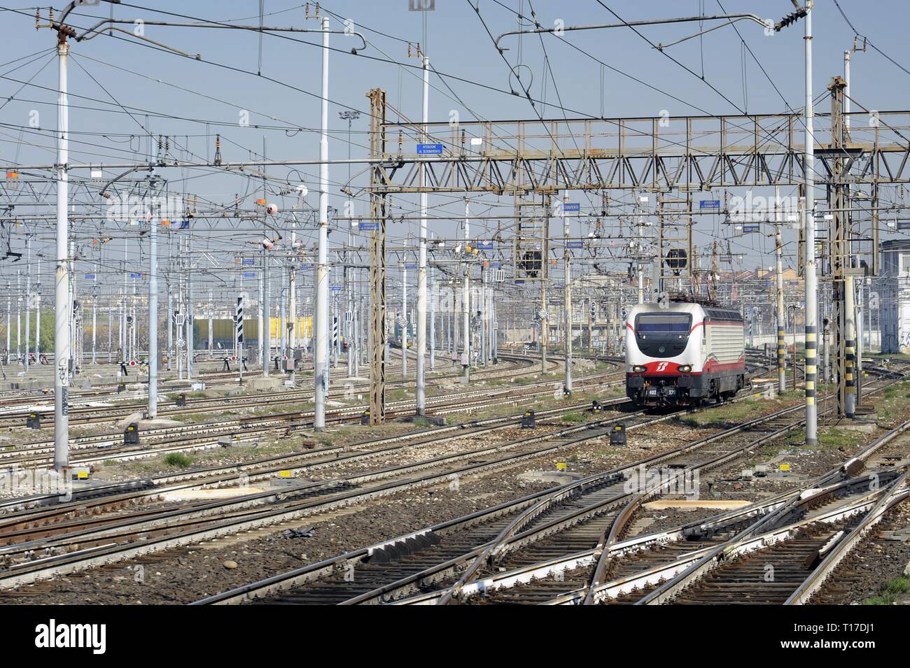 Milan (Italy), Central Station railway yard Stock Photo - Alamy