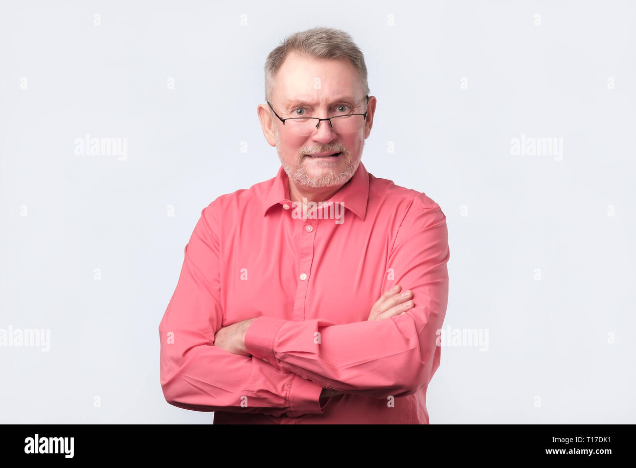 Biting lip hi-res stock photography and images - Alamy