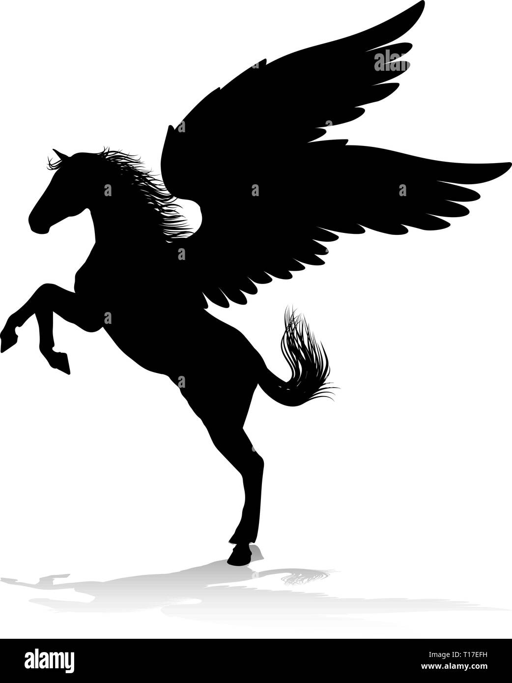 Flying Pegasus Silhouette