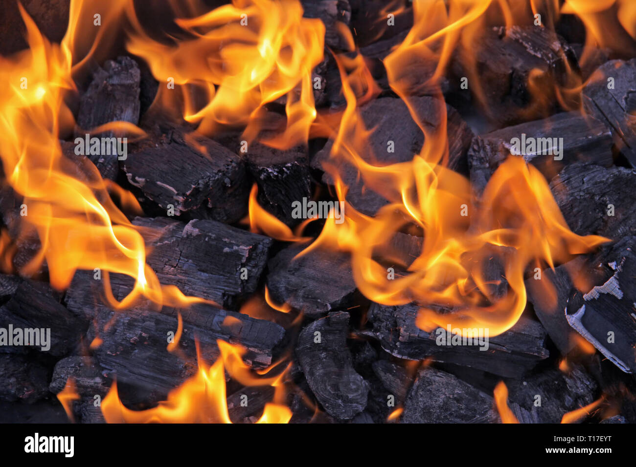Barbecue Fire as Background Stock Photo - Alamy