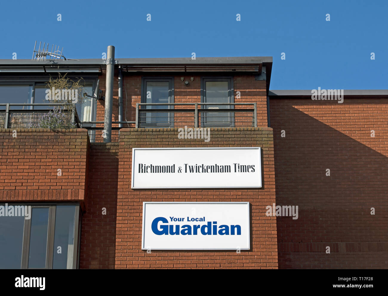 signs for the richmond and twickenham times and your local guardian, on ...