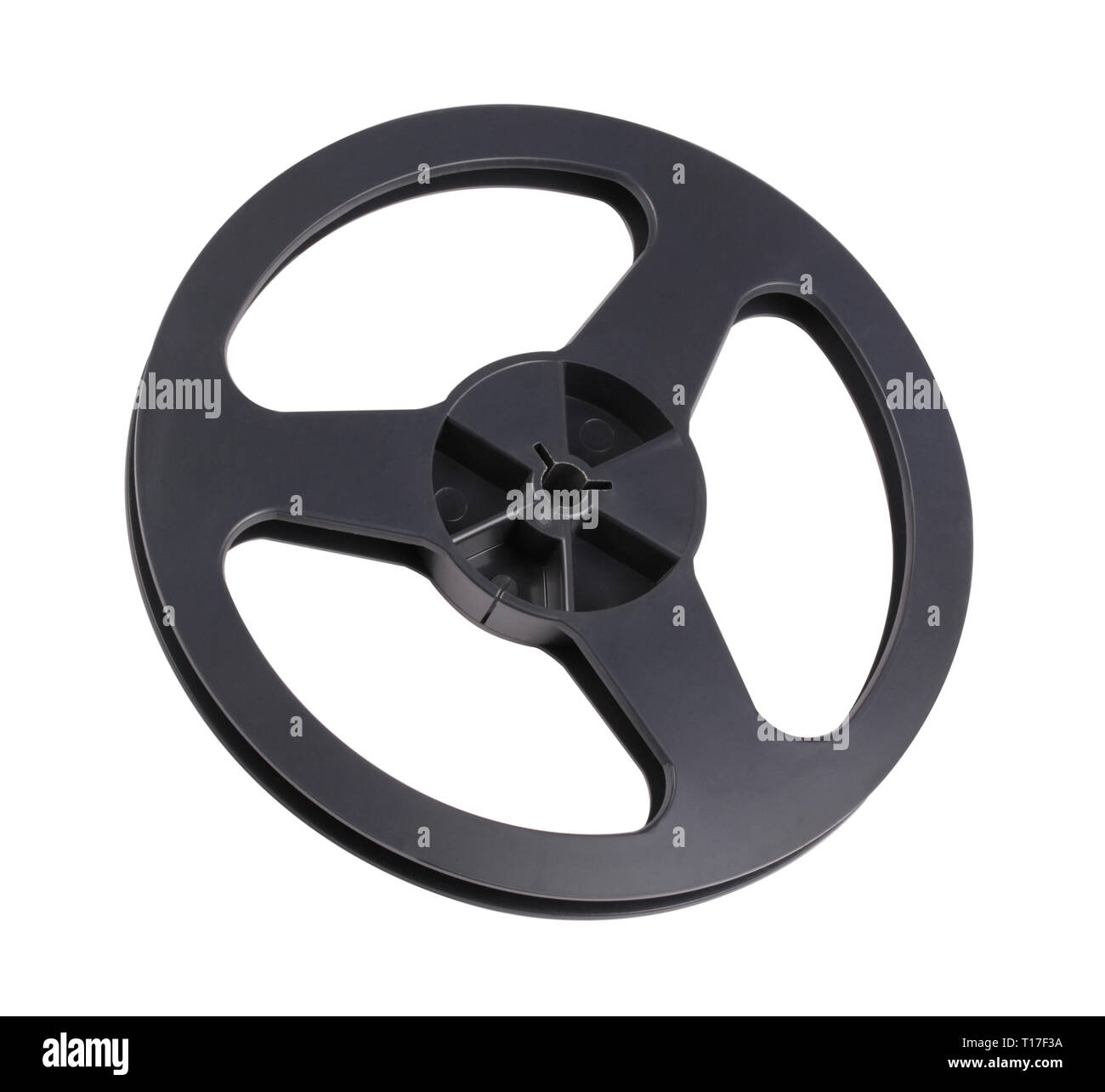 Plastic Black Tape Recorder Bobbin Isolated Stock Photo - Alamy