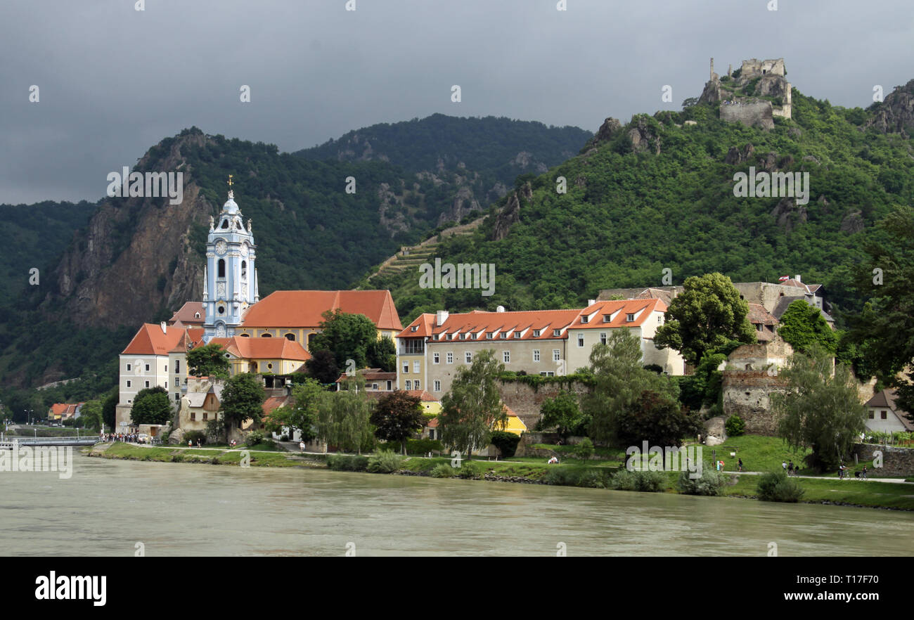 Duernstein at river Danube (Wachau, Lower Austria Stock Photo - Alamy
