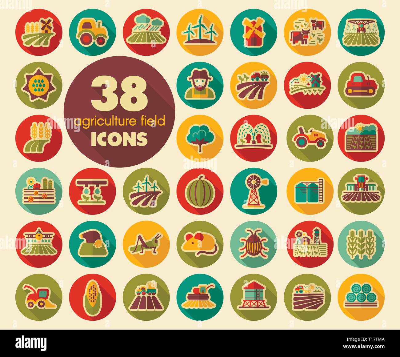 Farm Field icon. Agriculture sign. Graph symbol for your web site ...