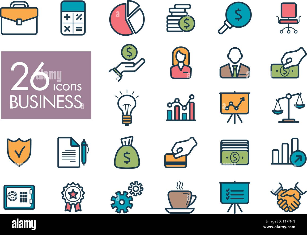 Business and finance web outline icon set. Graph symbol for your web ...