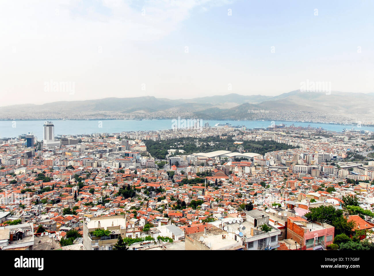 Izmir, Turkey, 20 May 2008: Panoramic View of Izmir at Kadifekale Stock ...