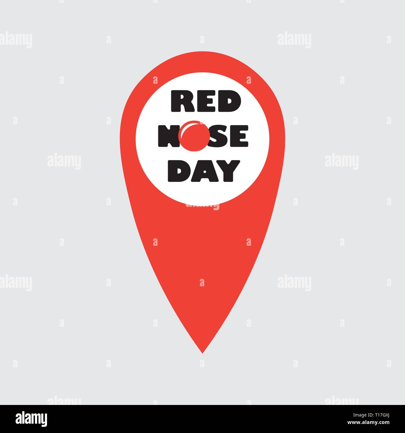 Card of red nose day. Vector illustration. Red Nose Day Abstract Vector ...