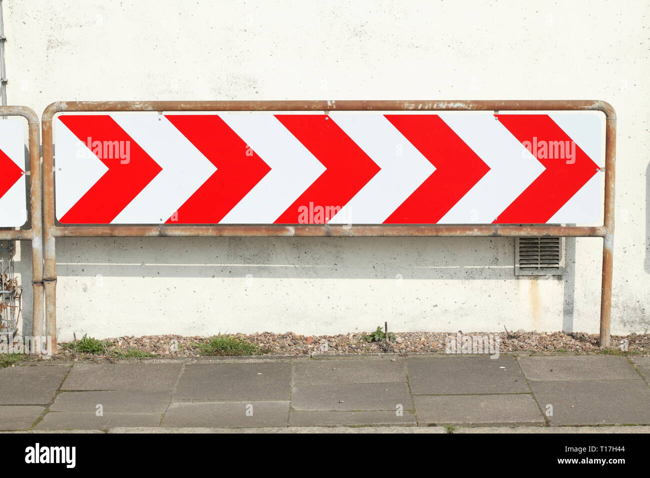 Road sign directional sign in curves, Germany Stock Photo - Alamy