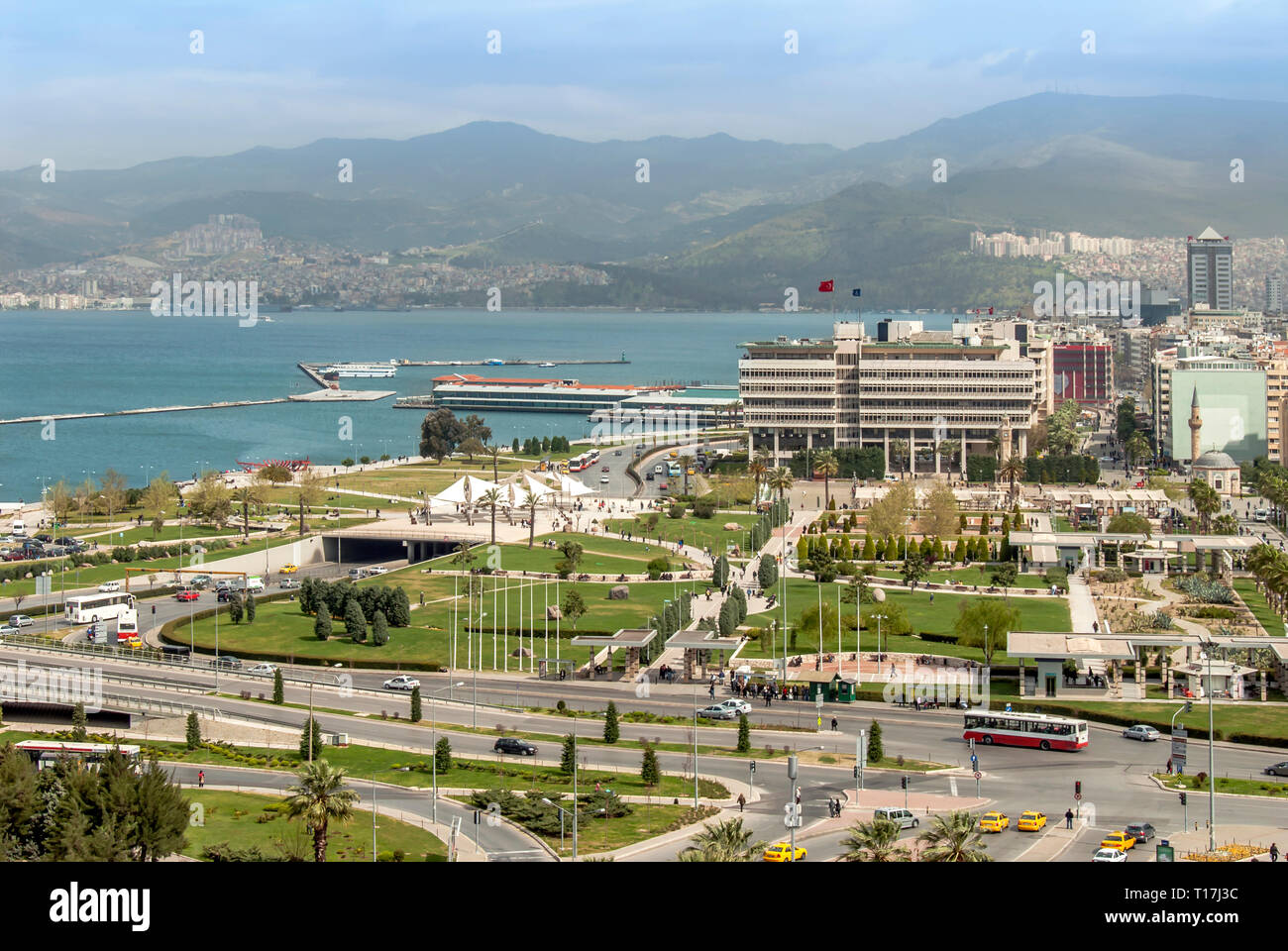 Izmir, Turkey, 01 April 2010: Buildings of Konak Stock Photo - Alamy