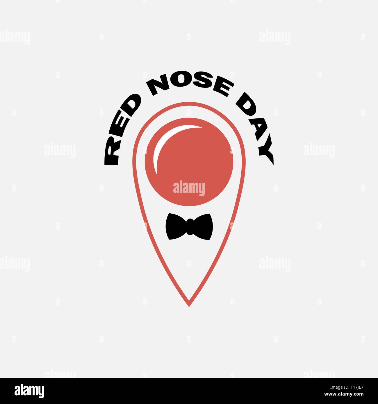 Card of red nose day. Vector illustration. Flat style. 10 eps Stock ...