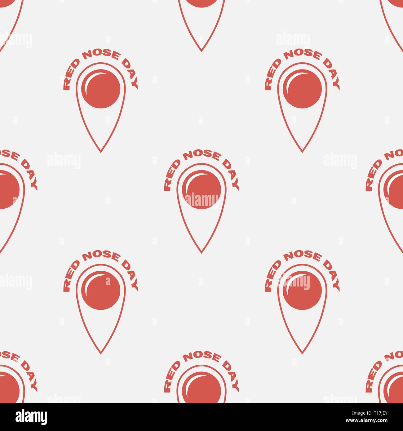 Flat seamless pattern of red nose day 10 eps Stock Vector Image & Art ...