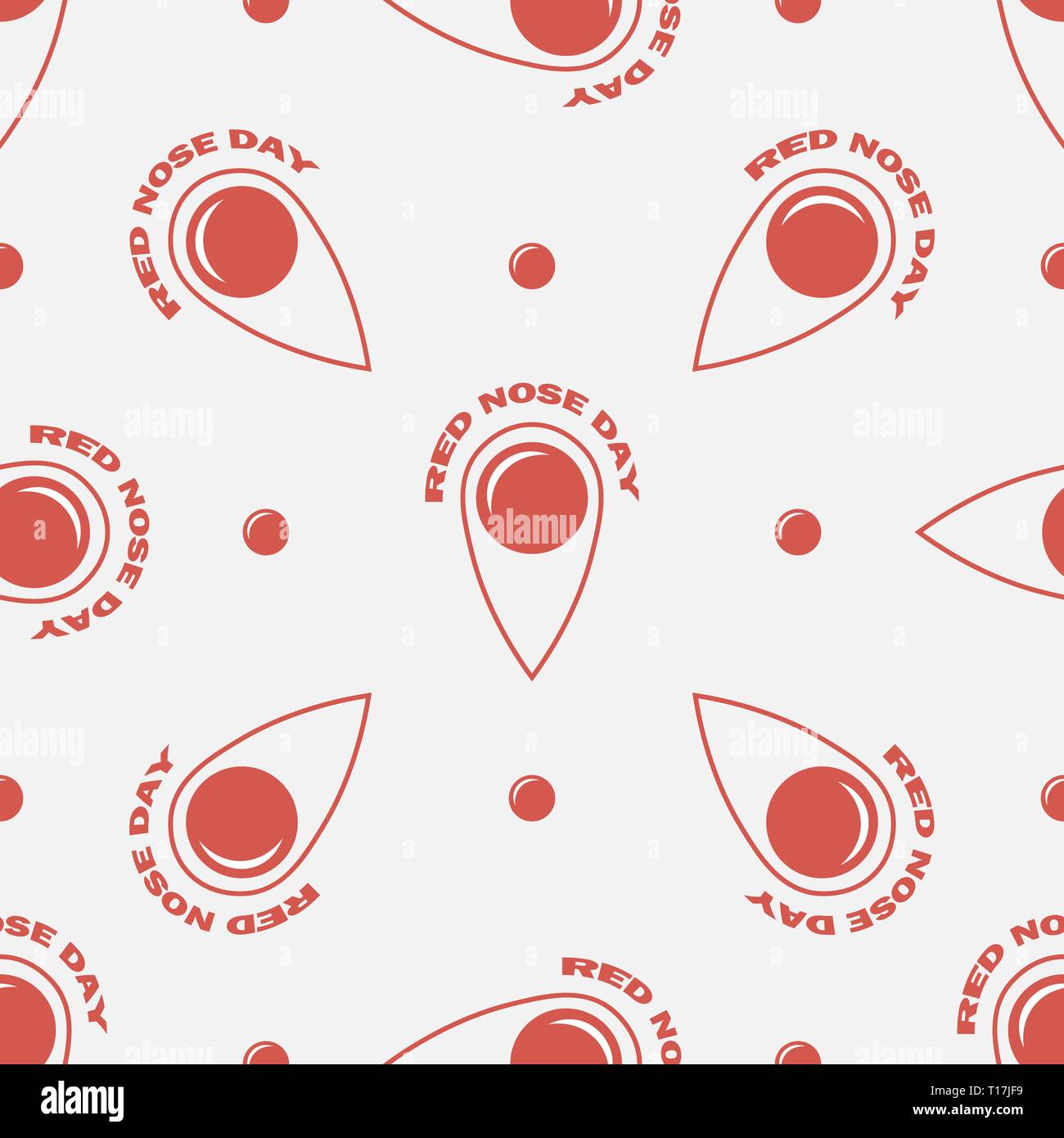 Abstract Flat seamless pattern of red nose day 10 eps Stock Vector ...