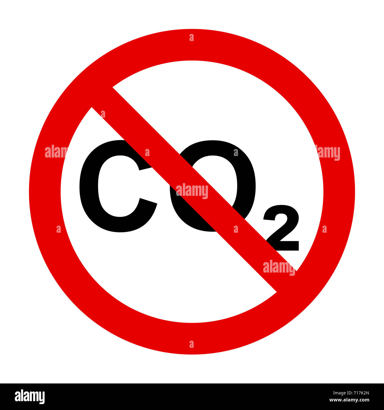 CO2 and prohibition sign Stock Photo - Alamy