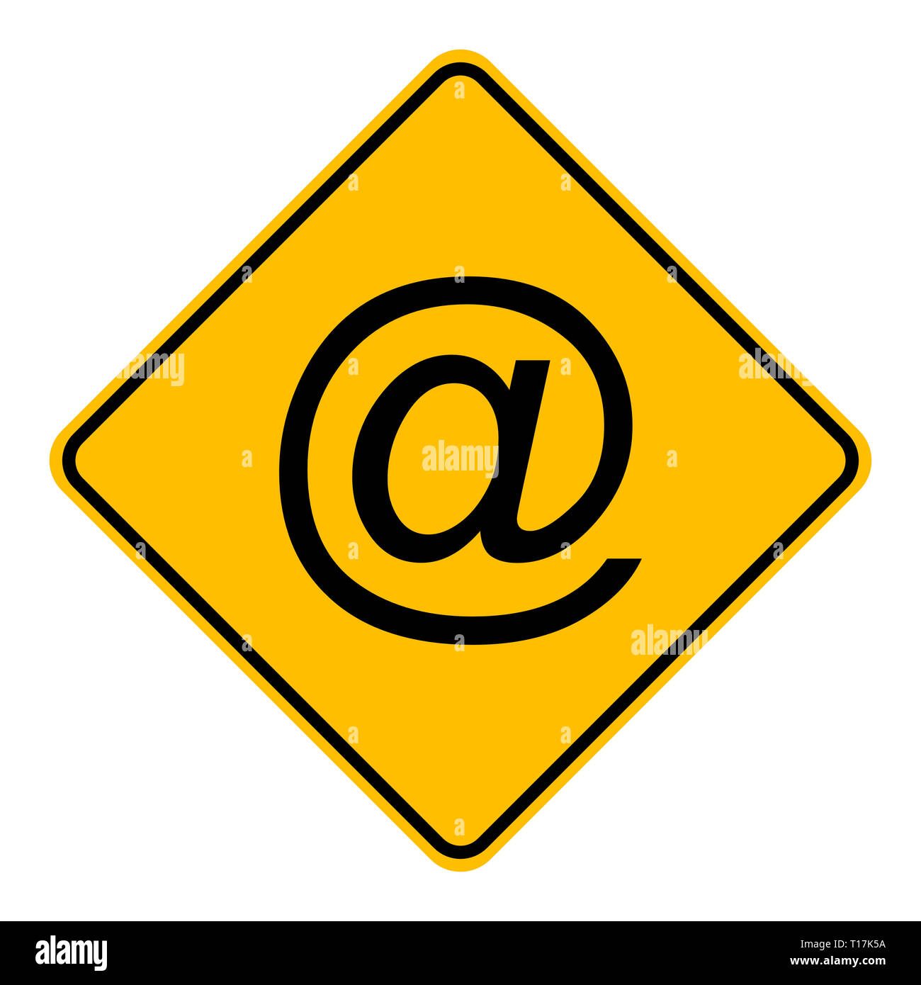 E-mail symbol and road sign Stock Photo - Alamy