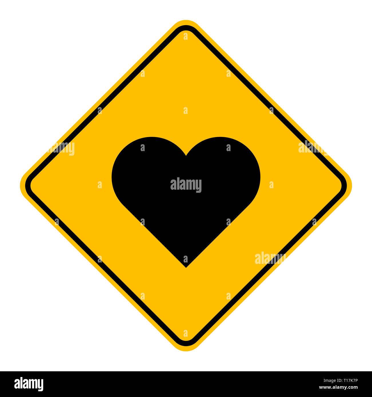 Heart and road sign Stock Photo - Alamy