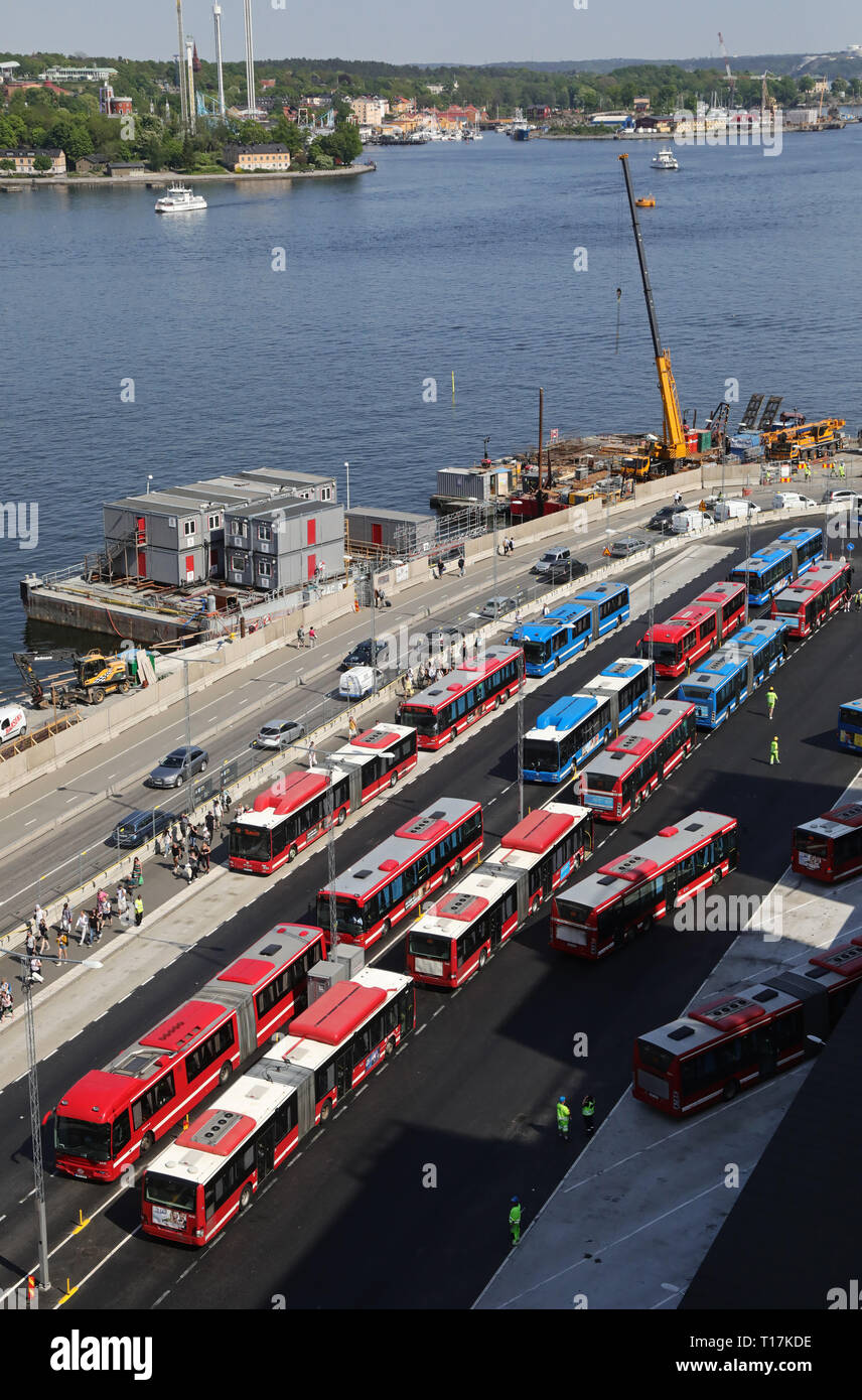 STOCKHOLM 20180516 The reconstruction of Slussen in Stockholm. Photo ...