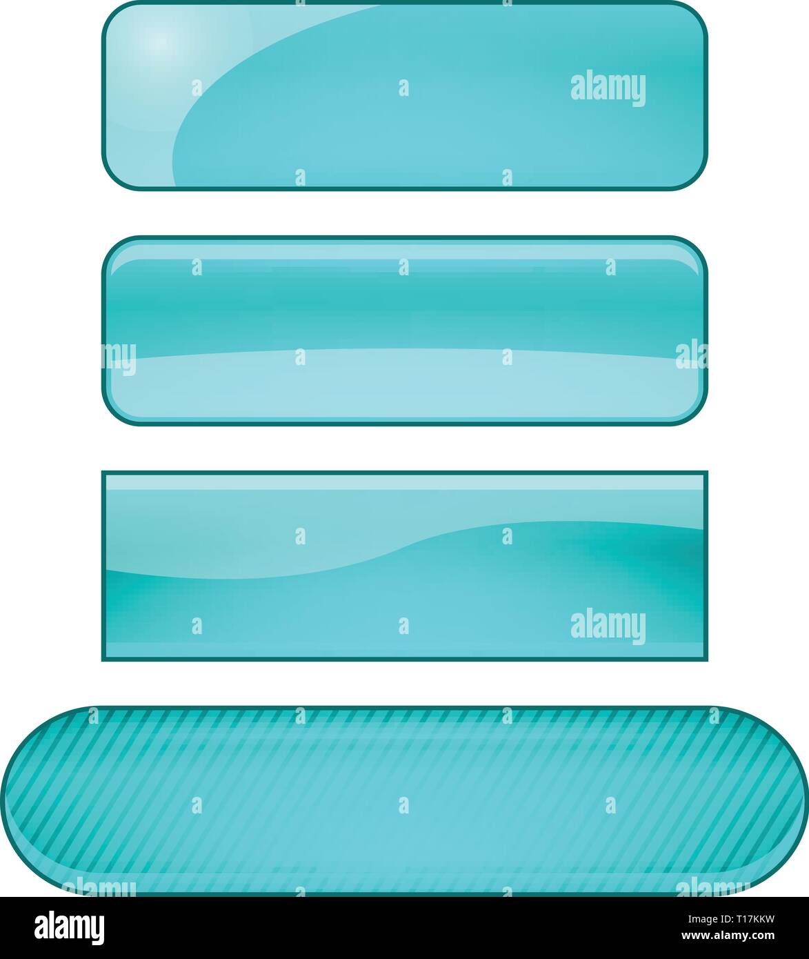 Vector Bright Glossy Web Buttons Set Blue Stock Vector Image And Art