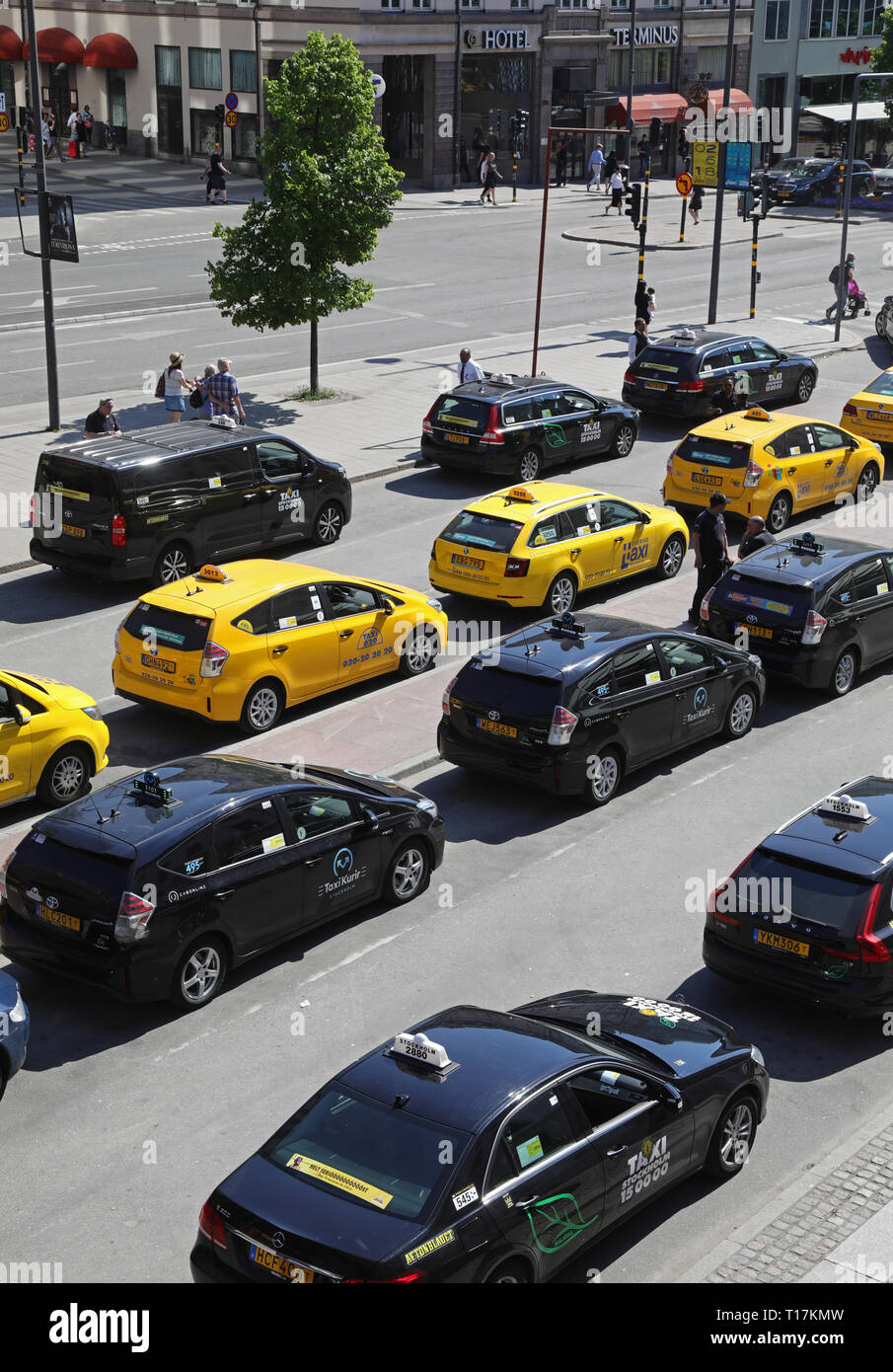STOCKHOLM 20180516 Cabs at Stockholm Central Station. Photo Jeppe ...