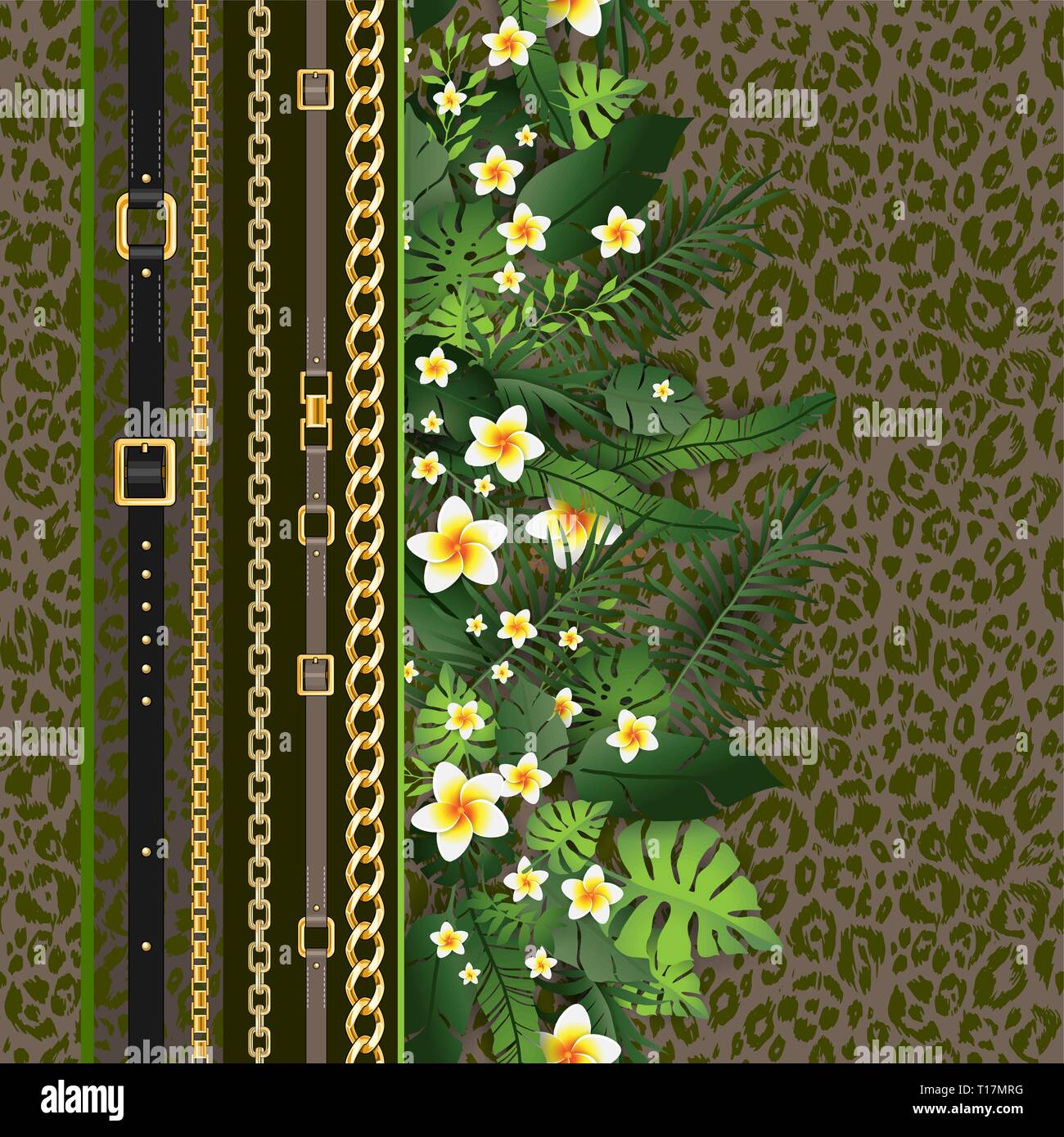 Floral forest background Stock Vector Images - Alamy