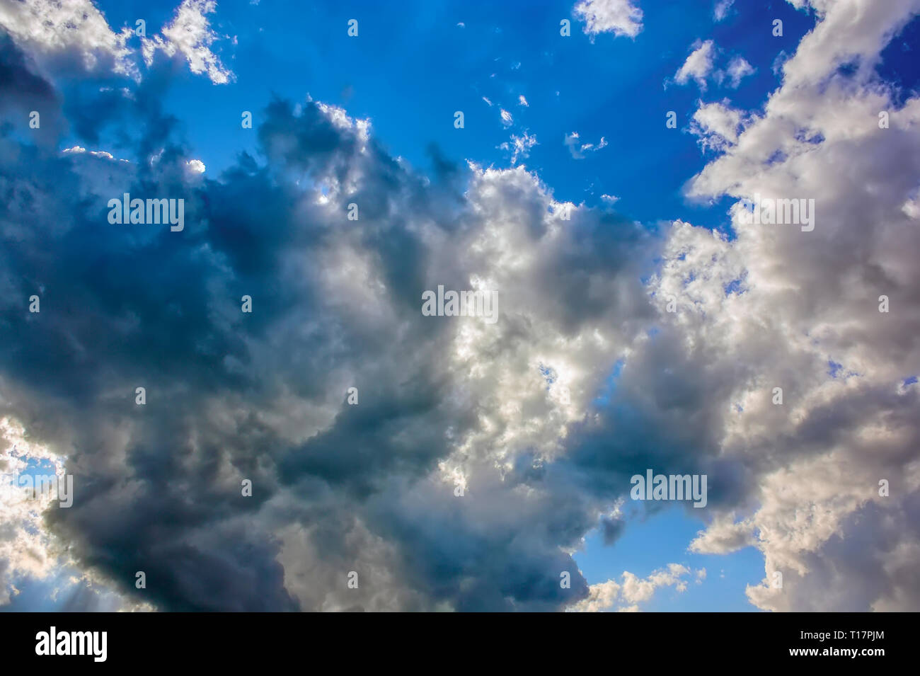 Abstract nature background. Dramatic and moody cloudy sunset sky Stock ...