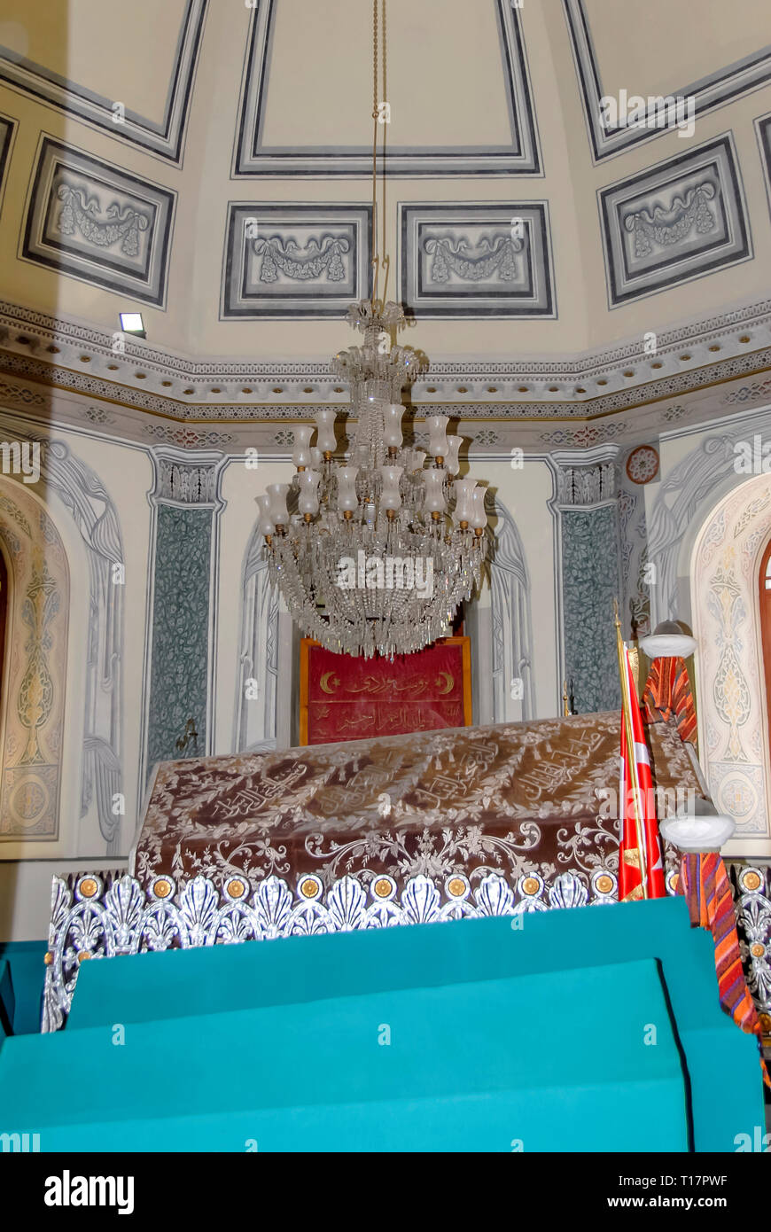 Bursa, Turkey, 29 April 2012: Tomb of Osman Gazi or Osman I, died 1323 ...
