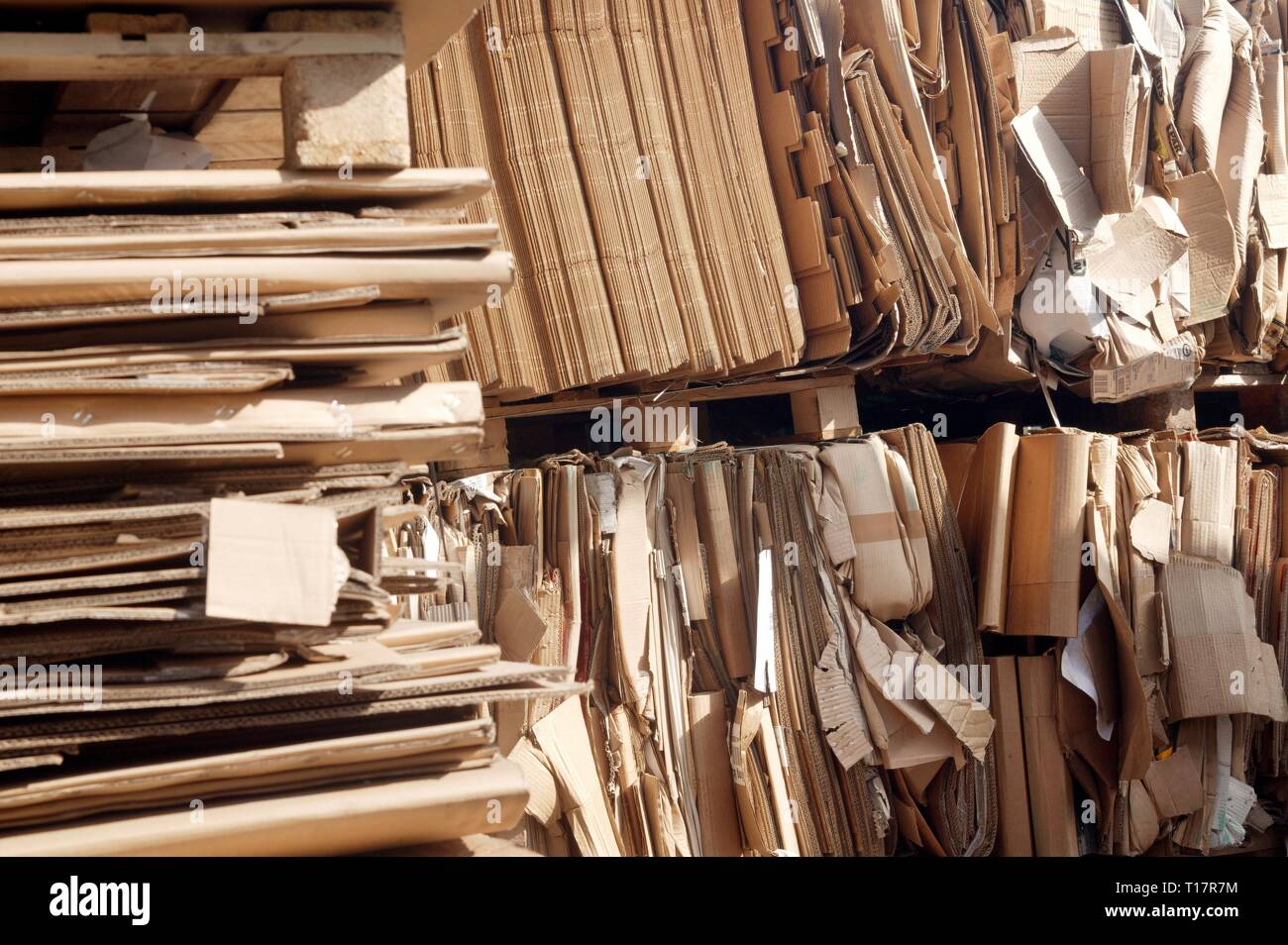 Recycled Cardboard Bales Stock Photo - Alamy