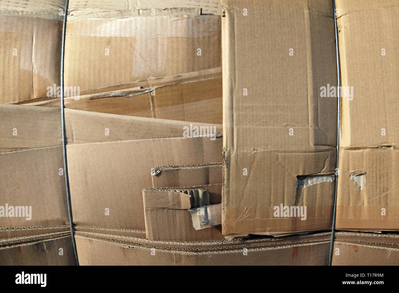 Recycled Cardboard Bales Stock Photo - Alamy