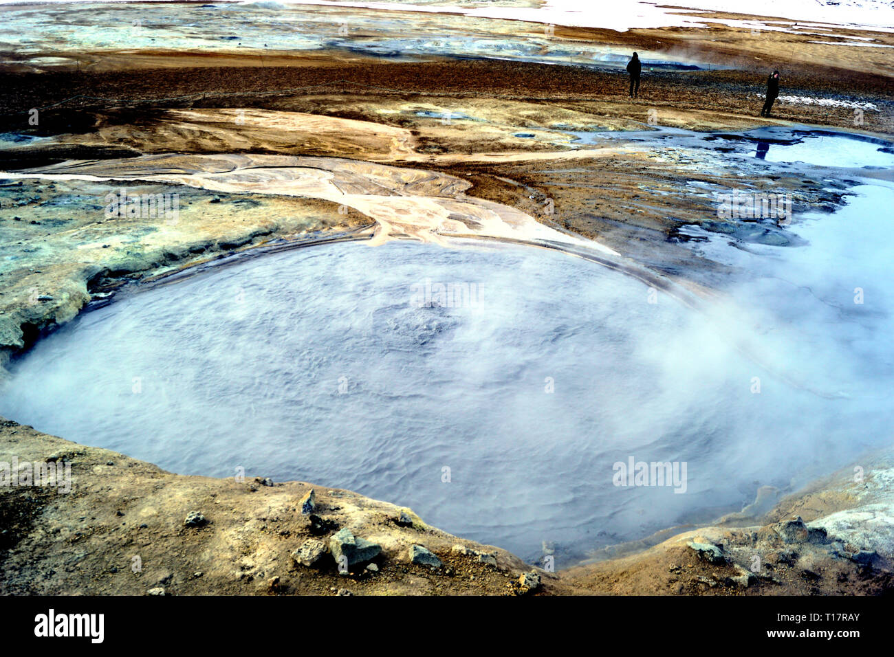 Mud pools at Namafjall, Iceland Stock Photo - Alamy