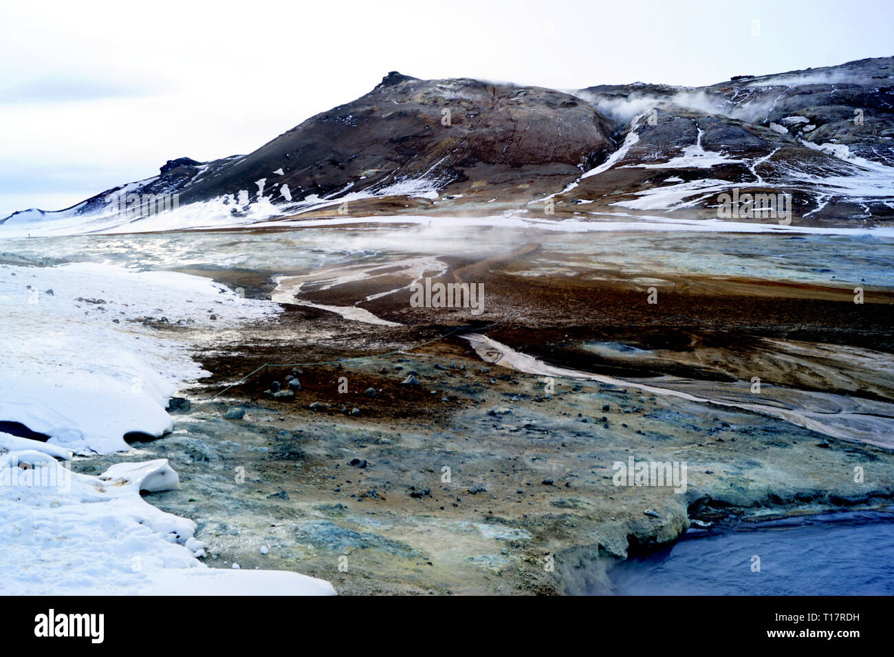 Mud pools at Namafjall, Iceland Stock Photo - Alamy