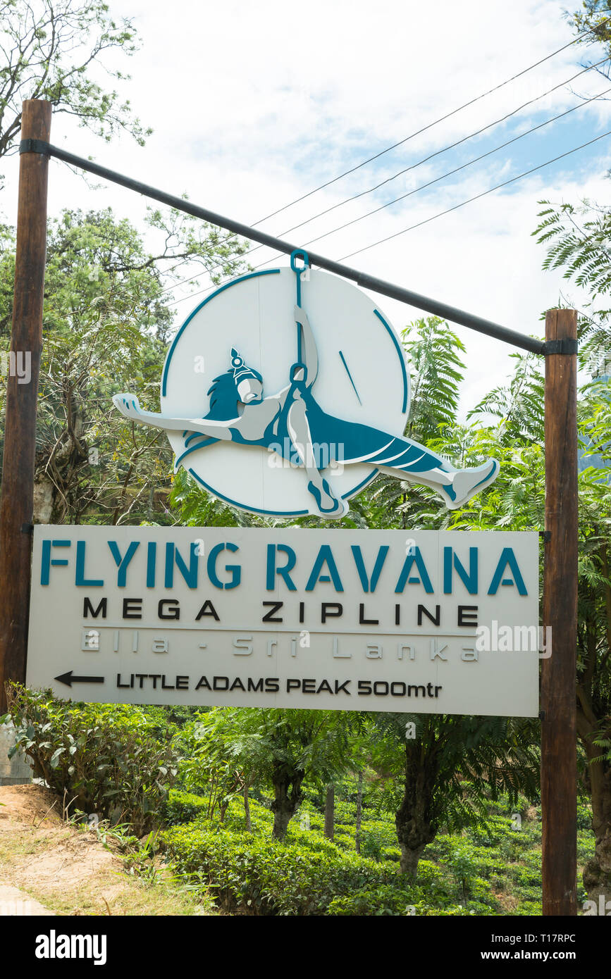 Flying ravana zipline near Ella, Badulla District of Uva Province, Sri ...