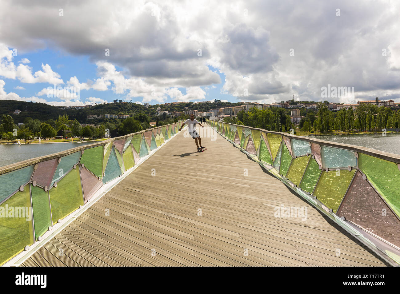 Dynamic shot of a guy who is skateboarding Stock Photo - Alamy