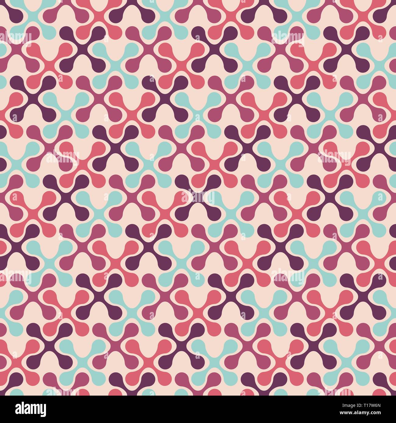 Abstract seamless pattern of symmetric geometric shapes. Modern stylish ...