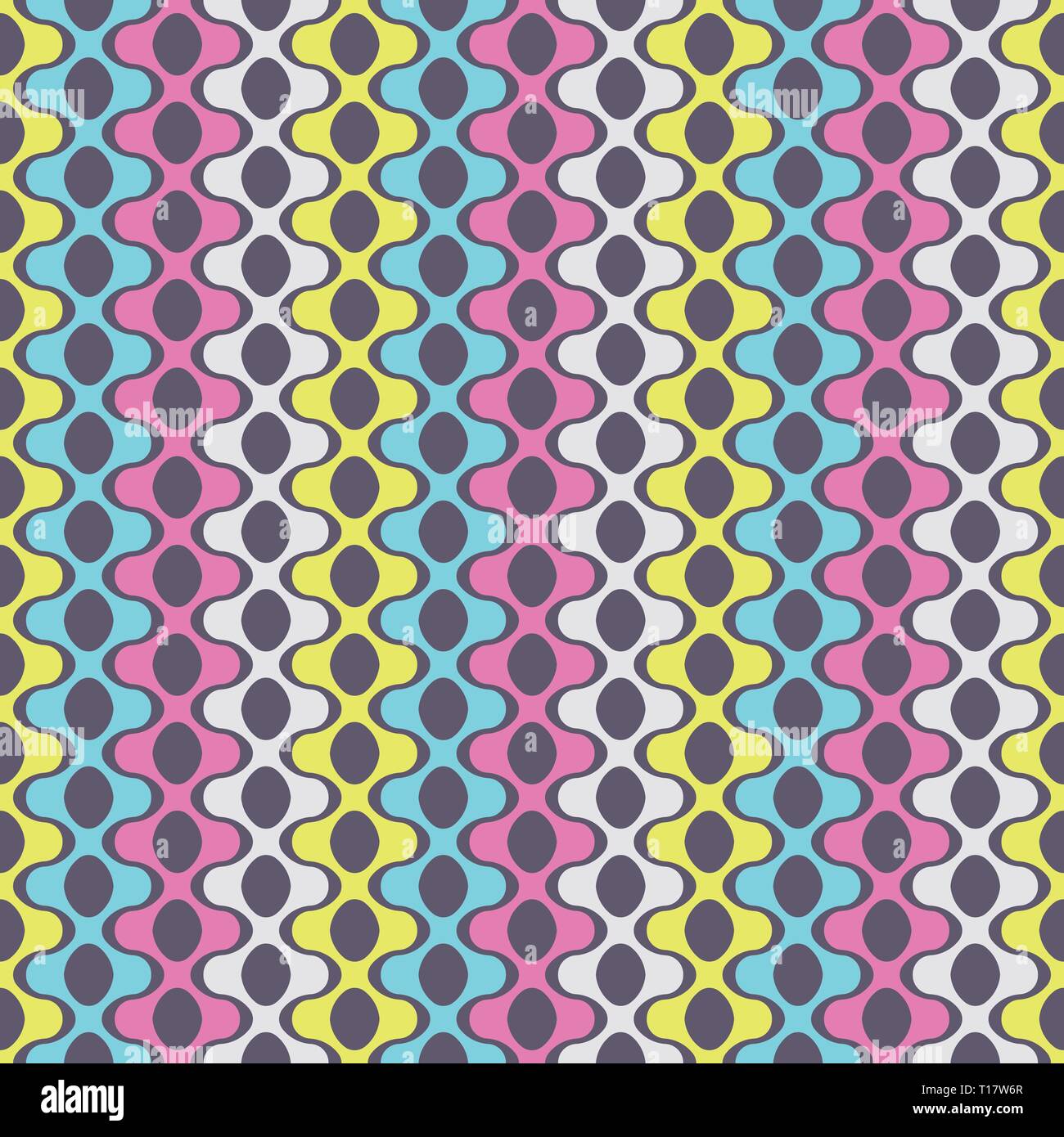 Abstract seamless pattern of symmetric geometric shapes. Modern stylish ...
