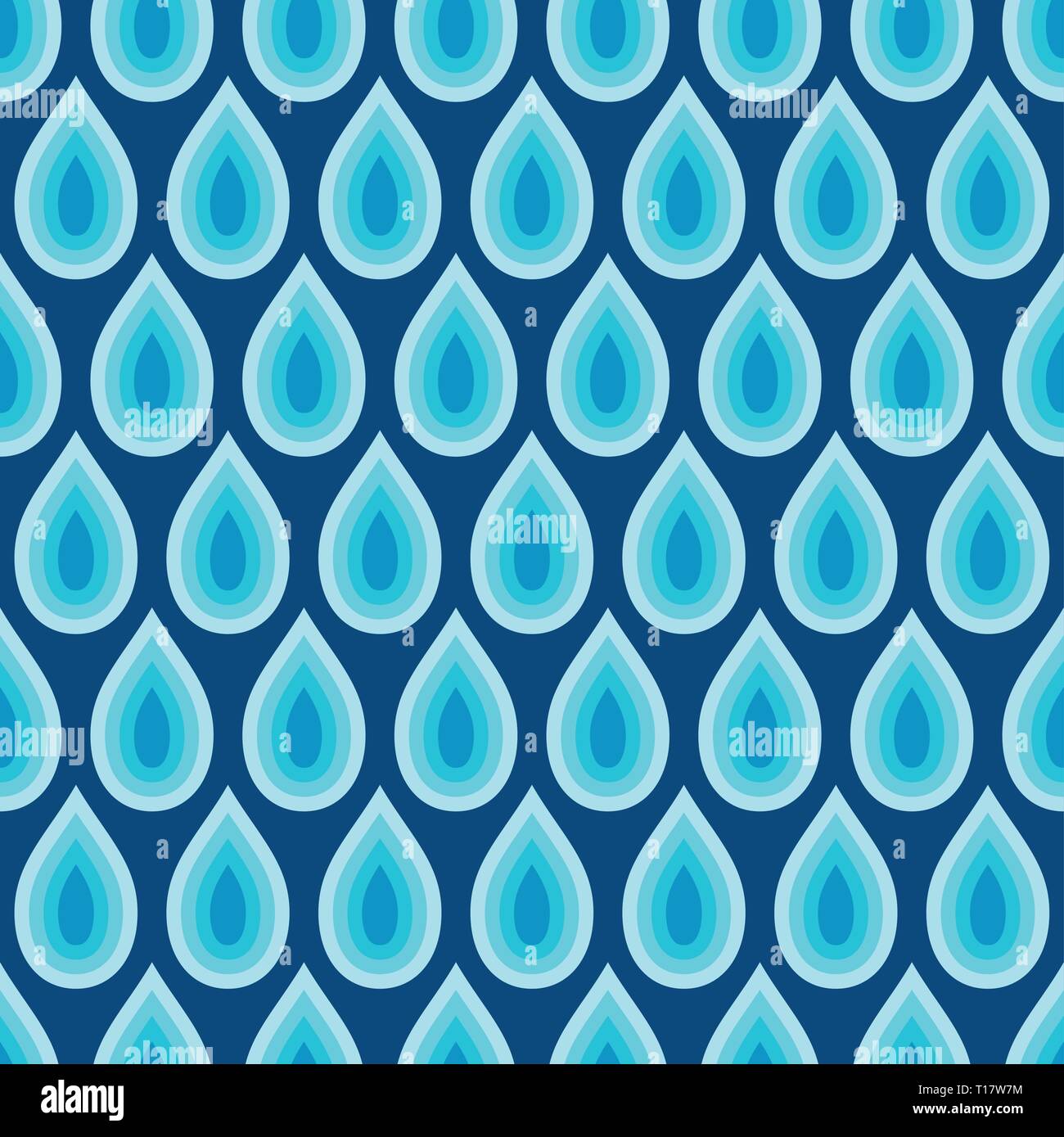 Abstract seamless pattern of water drops. Modern stylish elegant ...