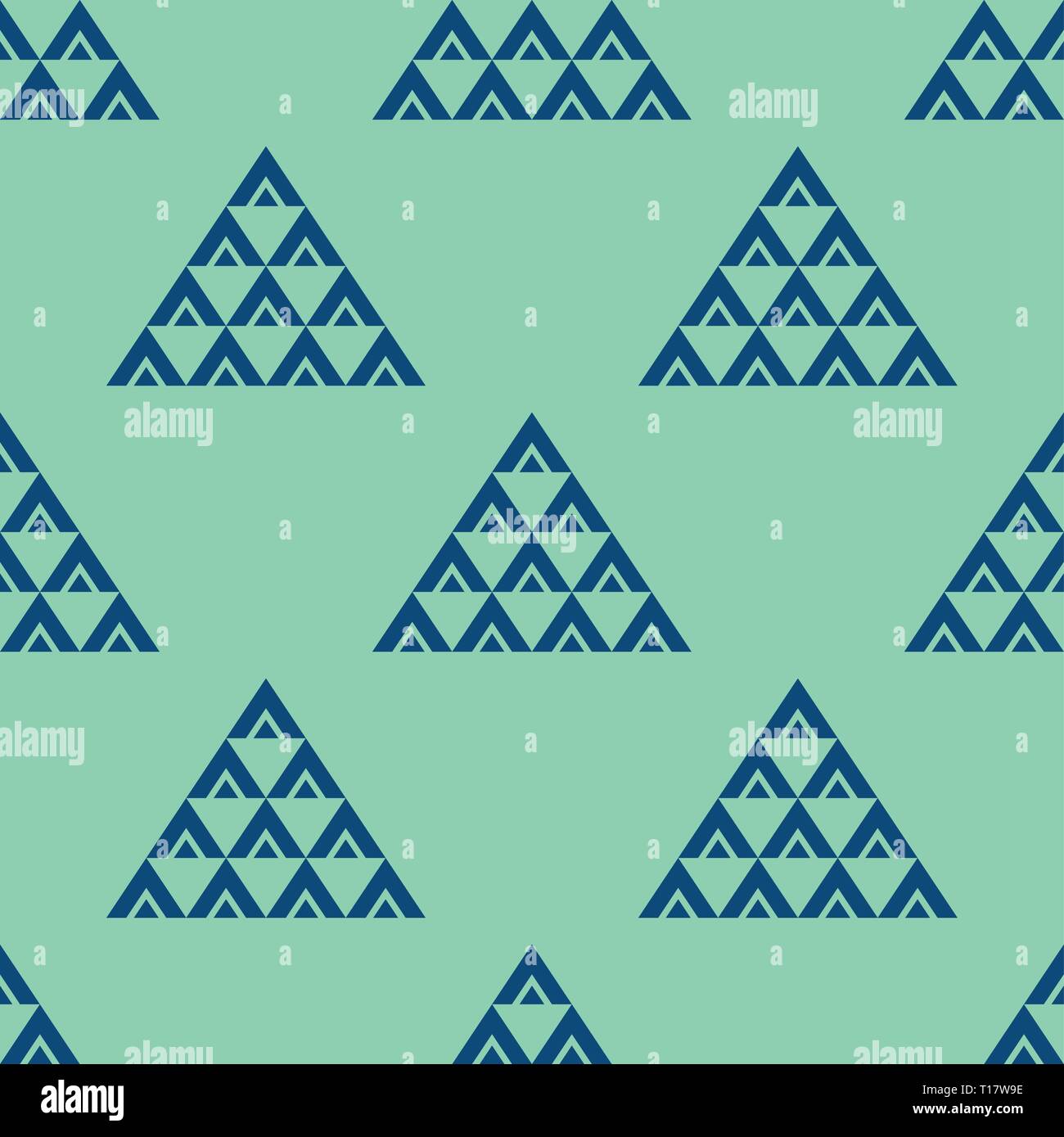 Abstract seamless pattern of triangles. Repeating geometric tiles ...