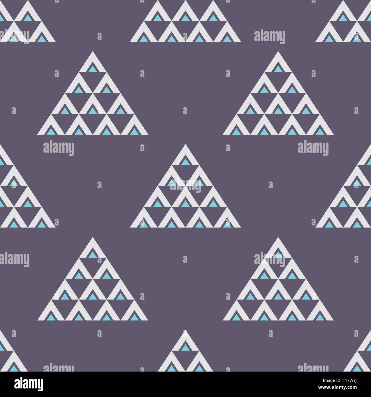 Abstract seamless pattern of triangles. Repeating geometric tiles ...