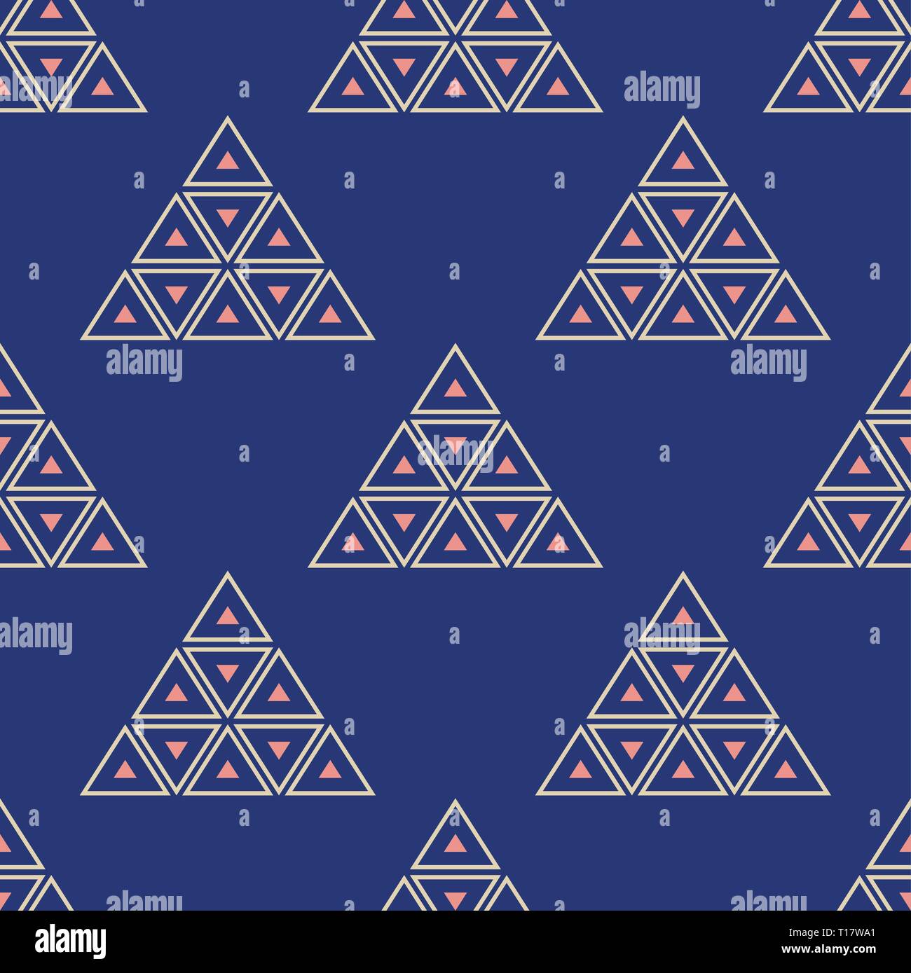 Abstract seamless pattern of triangles. Repeating geometric tiles ...