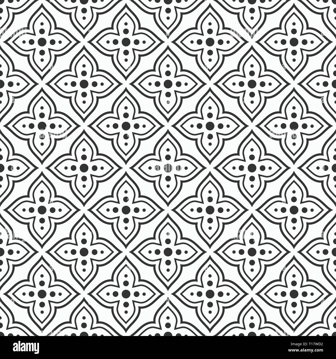 Vector seamless ornamental pattern. Arabian style. Traditional motif ...