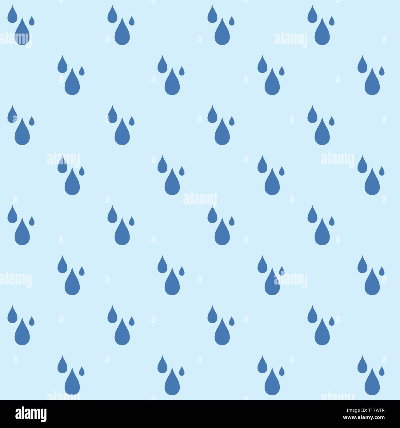 Abstract seamless pattern of raindrops in blue tones. Modern stylish ...