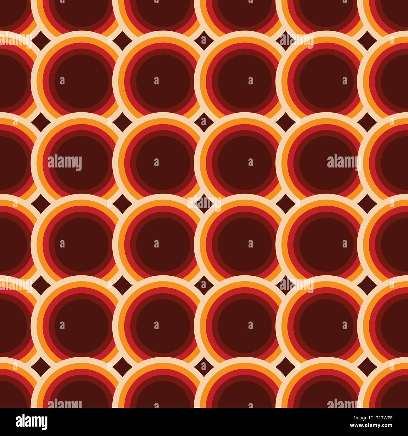 Abstract seamless pattern of colorful circles. Overlapping circles ...